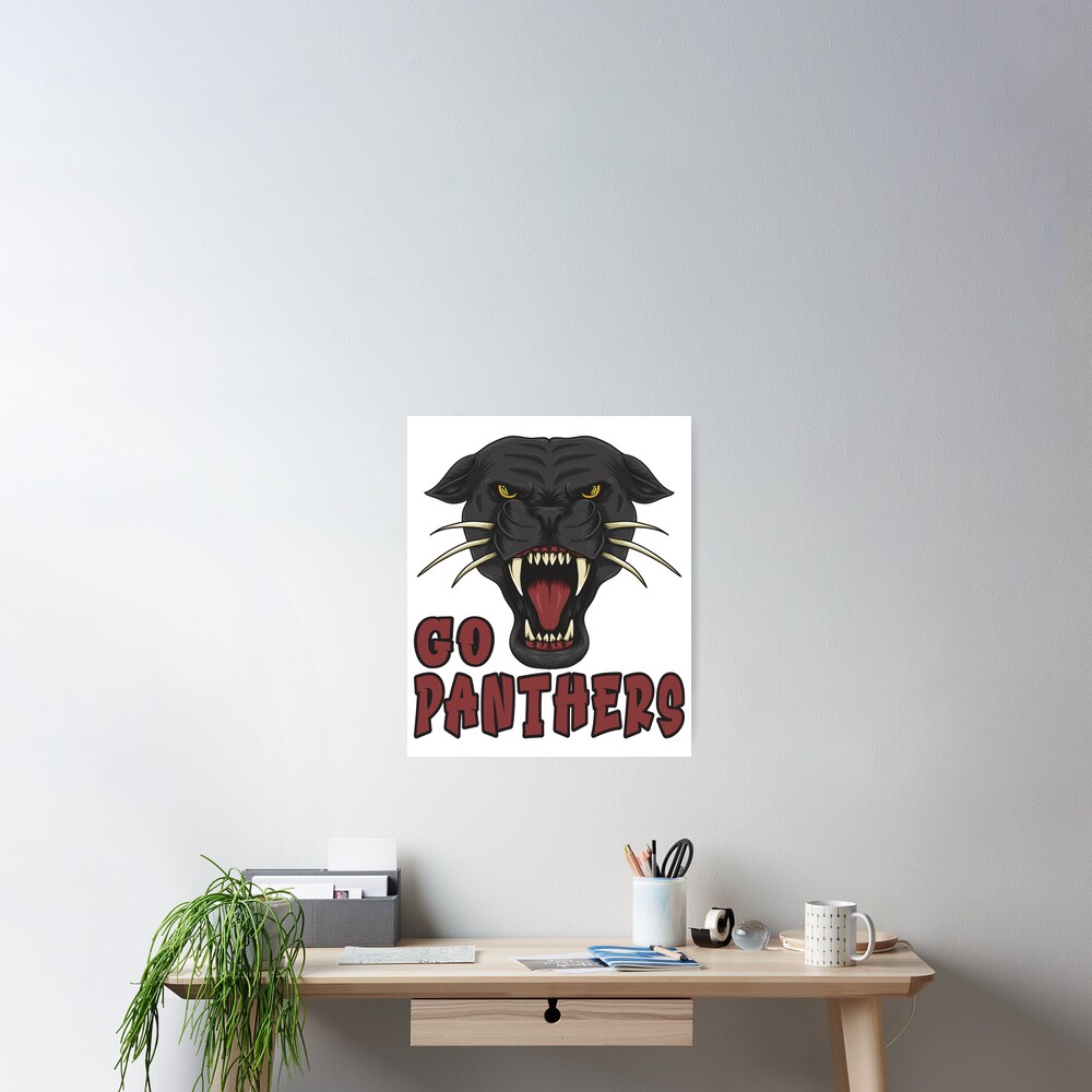 Poster « Mascotte de l'école Go Panthers Panther », par CardboardCotton ...