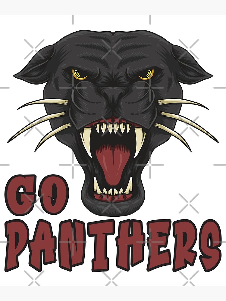 Poster « Mascotte de l'école Go Panthers Panther », par CardboardCotton ...
