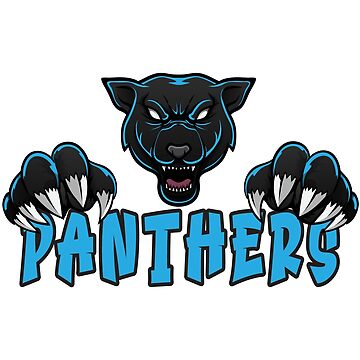 "Go Panthers Panther School mascot" Sticker for Sale by CardboardCotton ...