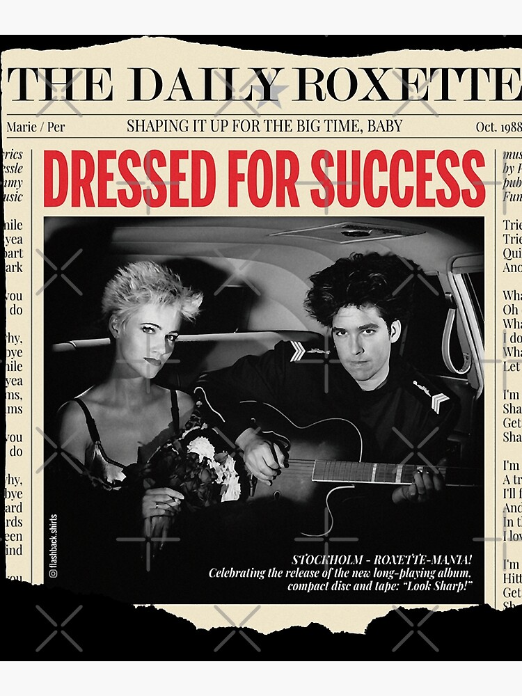 "Vintage Photograp Roxette Premium 90S 1994 Roxette The Crash" Poster ...