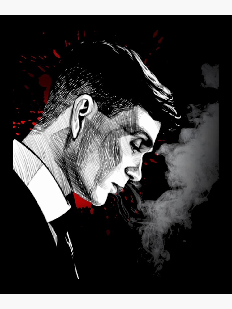 Póster «Thomas Shelby fumando Shelby en la serie Peaky Blinders de humo ...