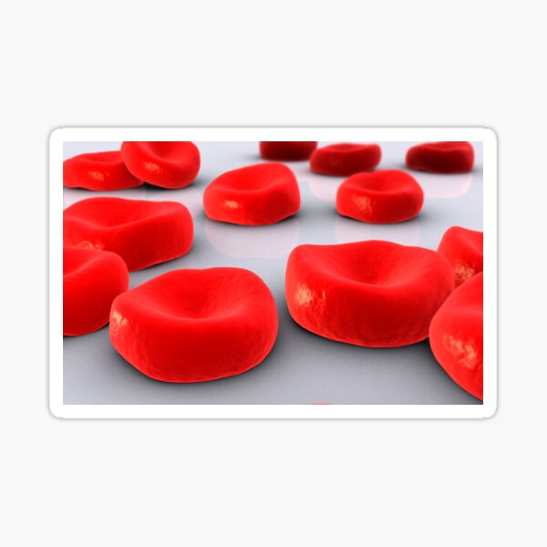 "Conceptual image of red blood cells." Sticker by StocktrekImages ...