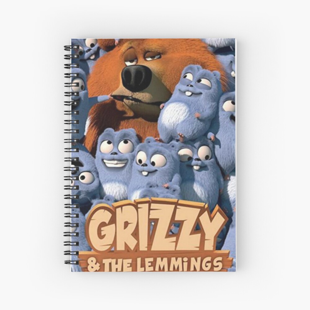 " GRIZZY AND LEMMINGS FUNNY KIDS GIFT CARTOON " Spiral Notebook for ...