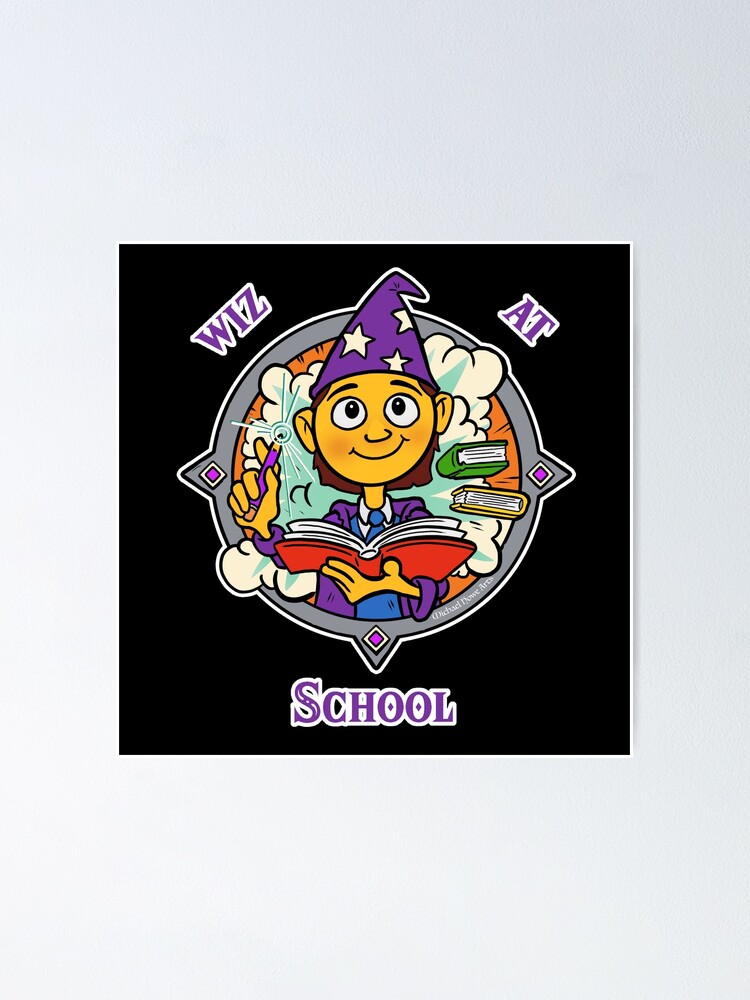 "Wiz at School Magical Design Kid Wizard" Poster for Sale by ...