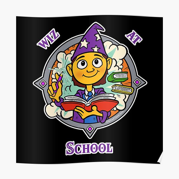 "Wiz at School Magical Design Kid Wizard" Poster for Sale by ...
