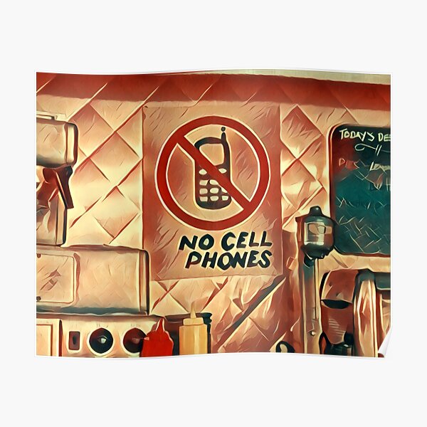 "No Cell Phones" Poster for Sale by flevin | Redbubble