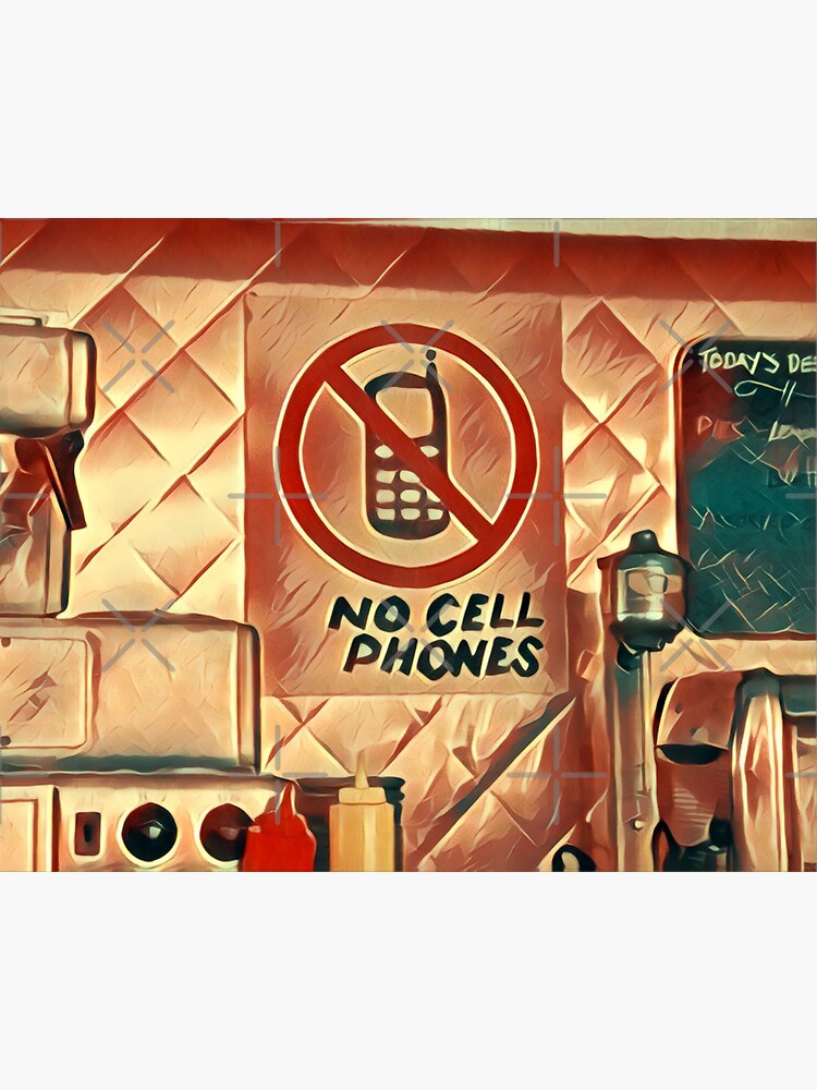 "No Cell Phones" Sticker by flevin | Redbubble