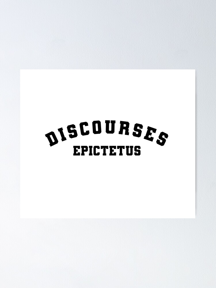 "Discourses by Epictetus Varsity" Poster for Sale by stoicismquotes ...