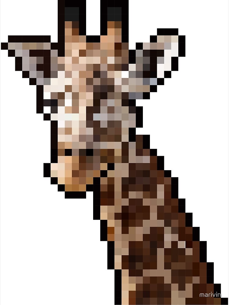 "Pixel art Giraffe " Art Print by marivin | Redbubble