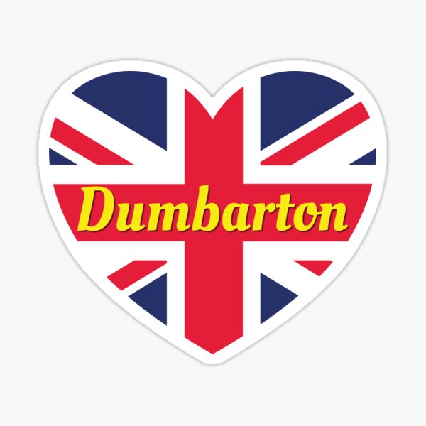 "Dumbarton Scotland UK British Union Flag Heart (White) - Dumbarton ...