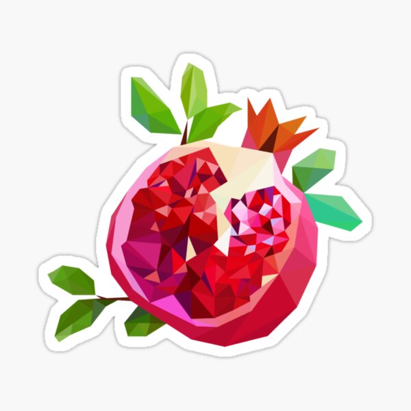 "Polysphere Pomegranate" Sticker by be0ptamara | Redbubble
