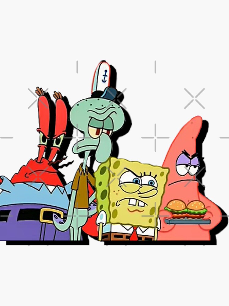 "Spongebob Angry " Sticker for Sale by LongSpicy2 | Redbubble