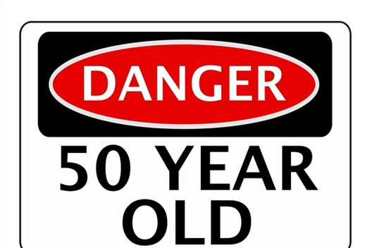 "DANGER 50 YEAR OLD, FAKE FUNNY BIRTHDAY SAFETY SIGN" Canvas Prints by ...