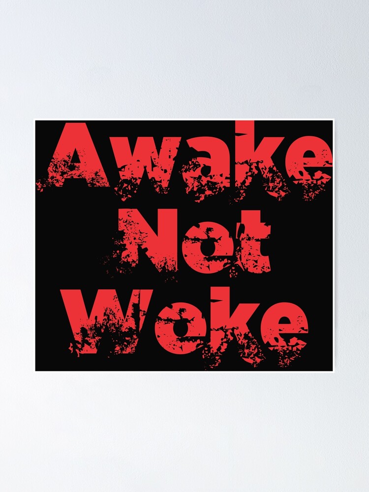 "Awake Not Woke Retro" Poster for Sale by Ouryourterest | Redbubble