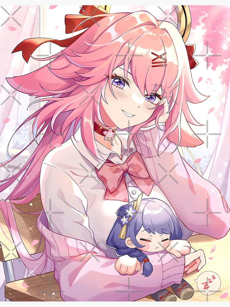 "Cute Yae Miko Genshin Impact" Poster by saranghandago | Redbubble