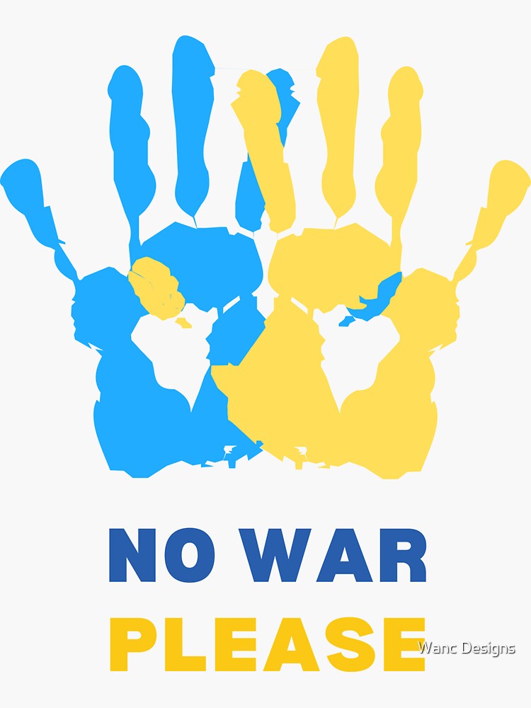 "No War Please" Sticker by wanc-designs | Redbubble