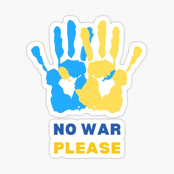 "No War Please" Sticker by wanc-designs | Redbubble