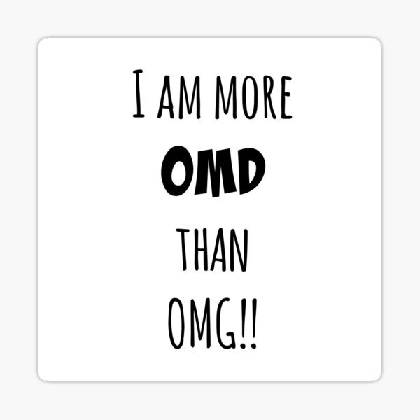 "OMG!!" Sticker for Sale by AllThingsInky | Redbubble