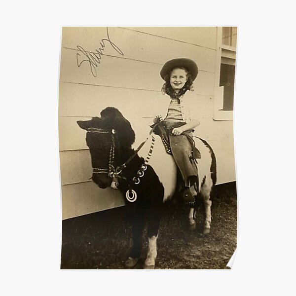 "Sherry on pony in 1940s" Poster for Sale by BeckyHunter | Redbubble