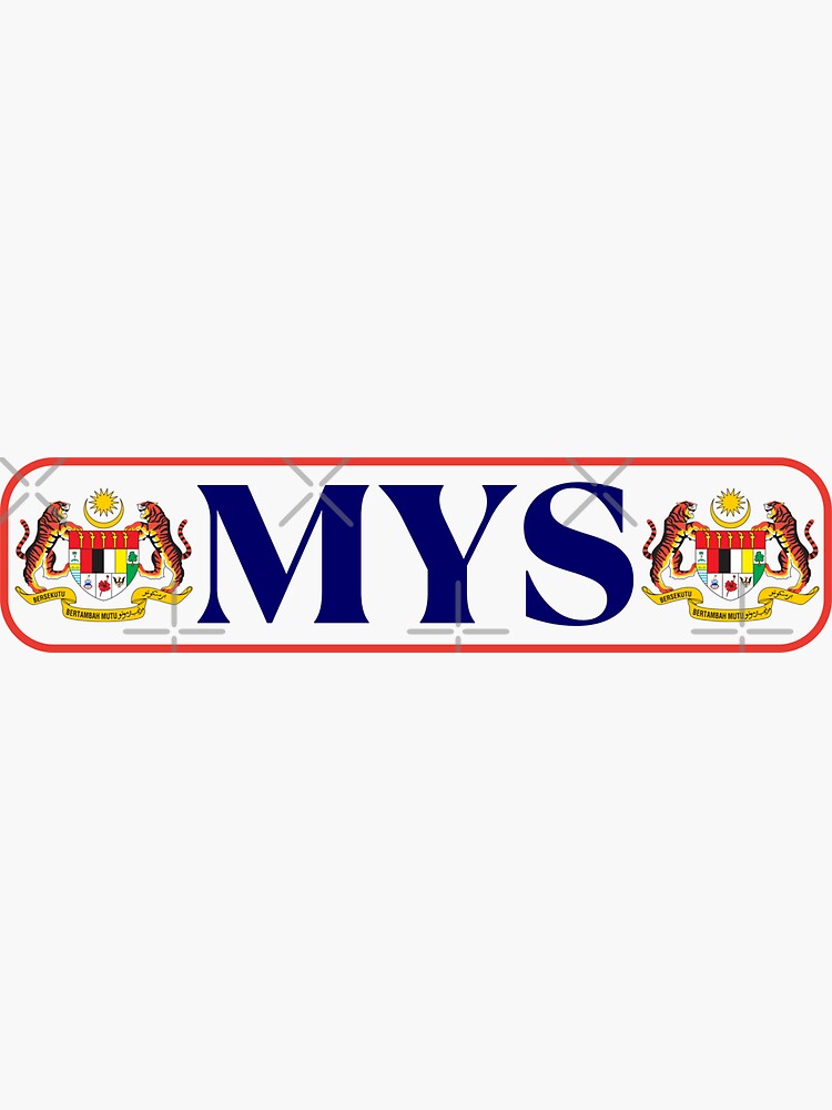 "MYS 3 Letter Code Malaysia" Sticker by FedSherDesign | Redbubble