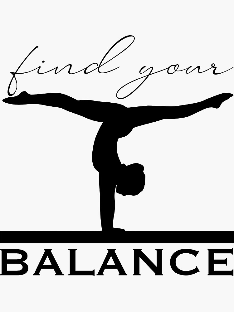 "Find Your Balance" Sticker by Phylididit | Redbubble