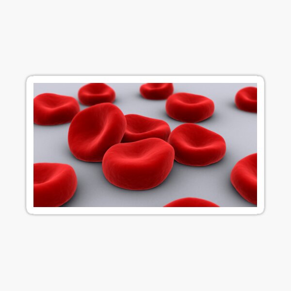 "Conceptual image of red blood cells." Sticker by StocktrekImages ...