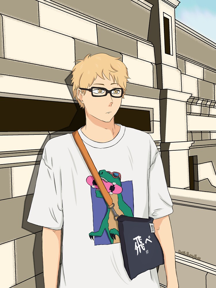 "Tsukki in Streetwear || Tsukishima Kei || Haikyuu " Sticker by buzz02 ...