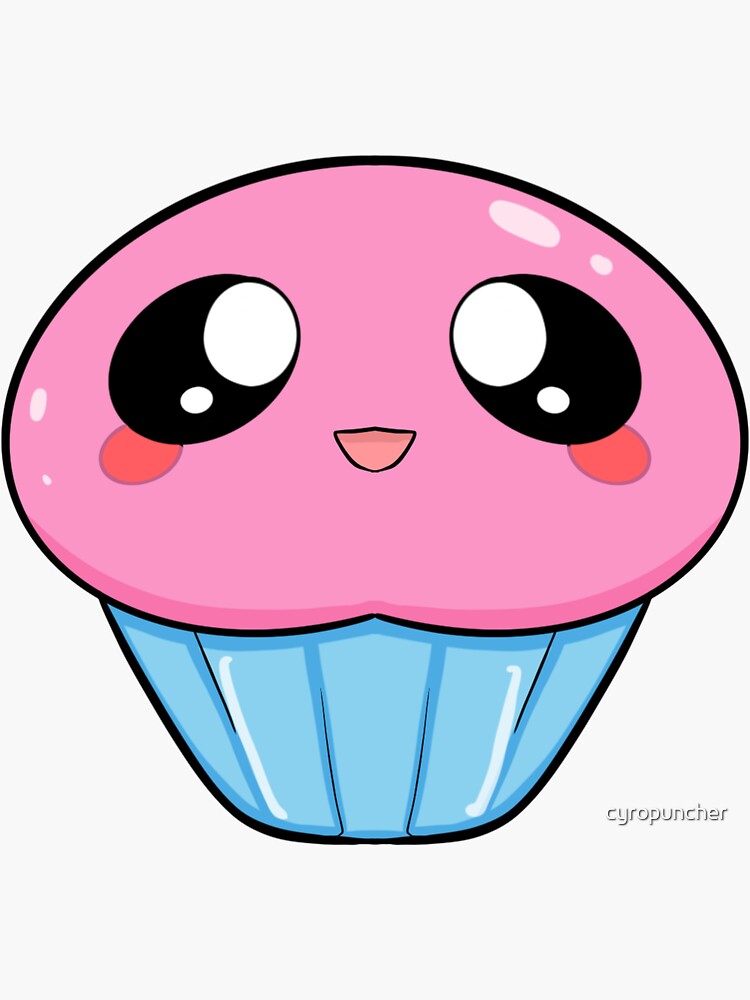 "Kawaii Cupcake" Sticker for Sale by cyropuncher | Redbubble