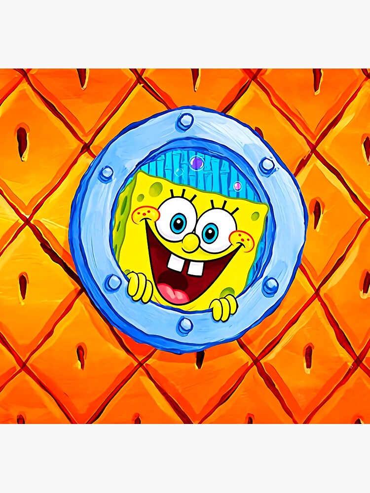 "Spongebob In Window" Poster for Sale by Leonorocha | Redbubble