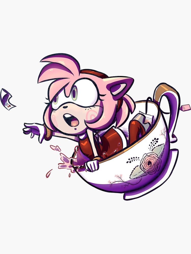 "Amy Rose Tea" Sticker for Sale by Ax3-e0ns | Redbubble