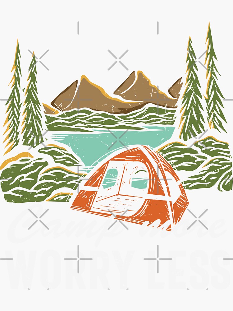 "Husband And Wife Camping Camper Camp " Sticker for Sale by Mr-Kawachi ...