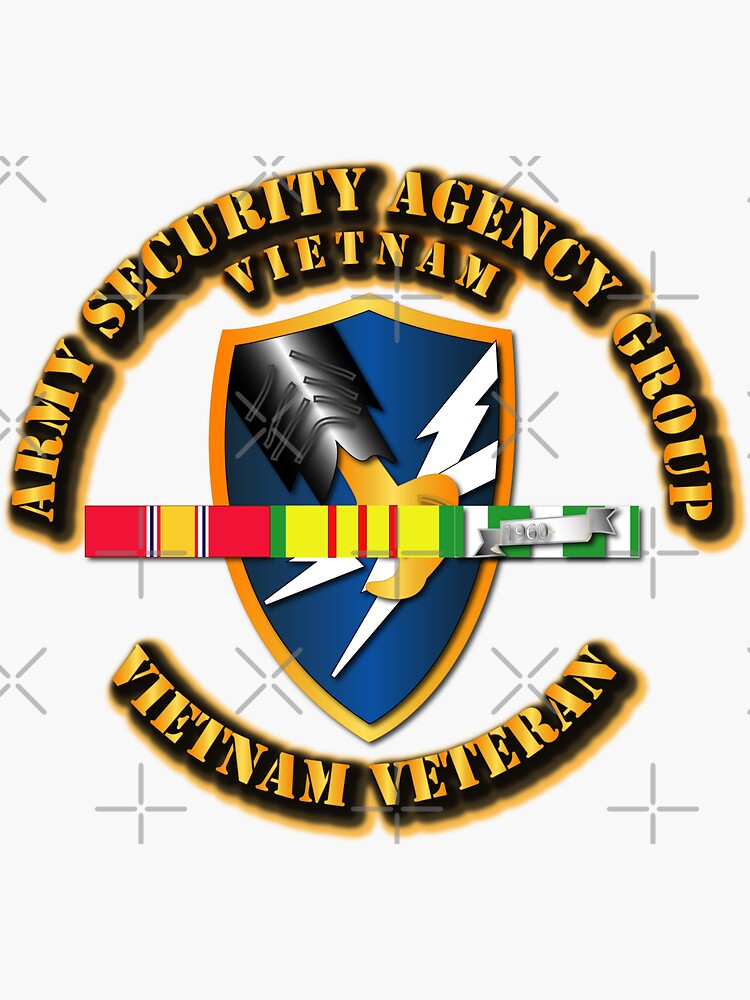 "Army - Army Security Agency Group w SVC Ribbons" Sticker for Sale by ...