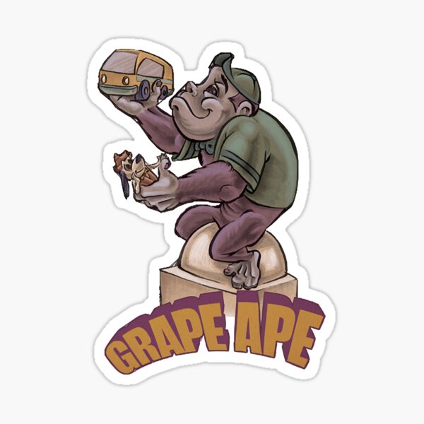 "Grape Ape " Sticker by DVTkS | Redbubble
