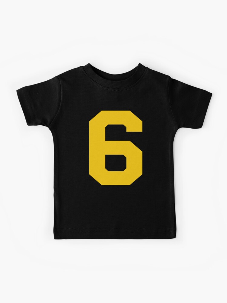 "Number 6, Yellow six, Sports number 6" Kids T-Shirt for Sale by ...