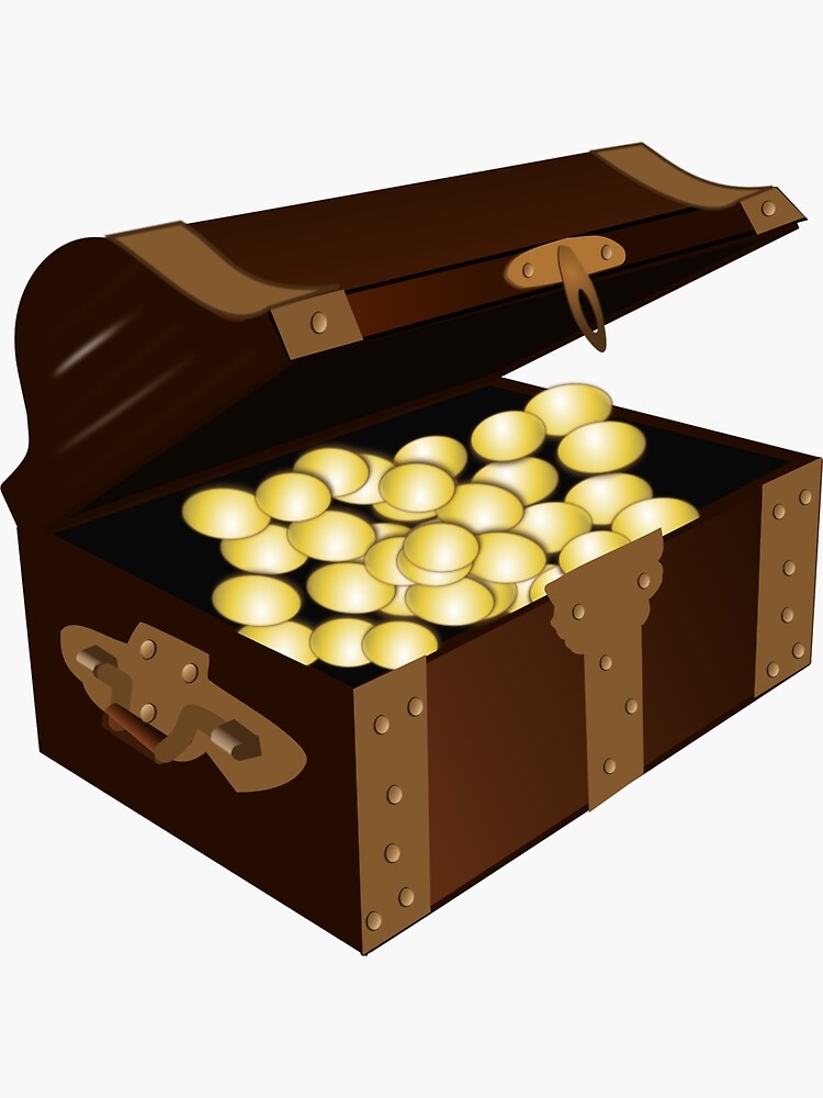 "Treasure Chest" Sticker for Sale by DusicaP | Redbubble