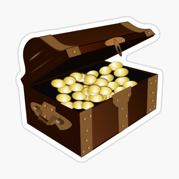 "Treasure Chest" Sticker for Sale by DusicaP | Redbubble
