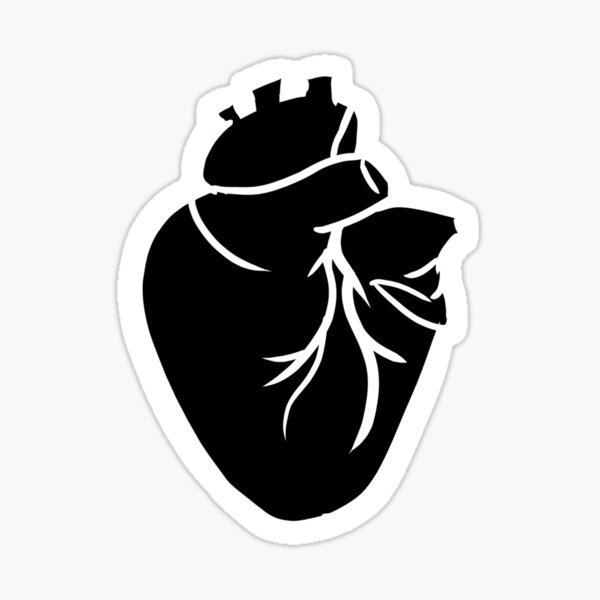 Pegatina «Corazón invertido» de onefredband | Redbubble