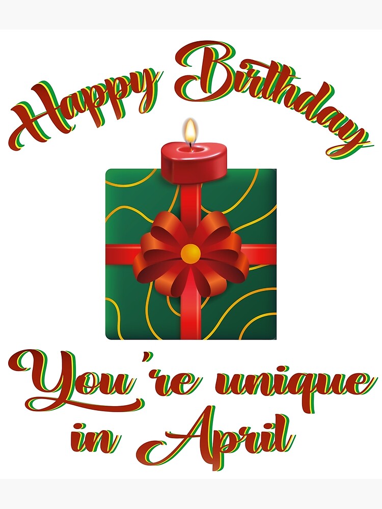 "Happy Birthday April' unique" Poster for Sale by dakidesigner | Redbubble