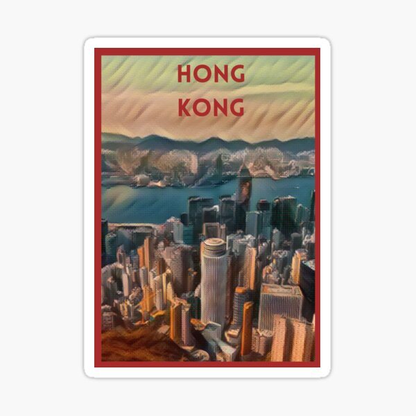 "Hong Kong Vintage Inspired Travel " Sticker by Quoteeble | Redbubble