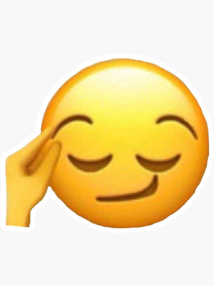 "tiktok emoji smirk" Sticker by stickerbylucyy | Redbubble