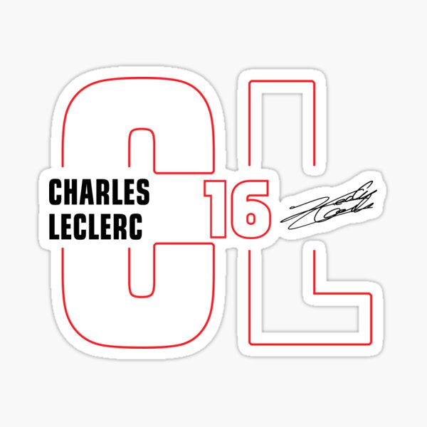 "Charles Leclerc" Sticker by tema0789 | Redbubble