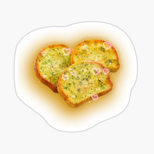 "garlic bread love" Sticker by stickerbylucyy | Redbubble