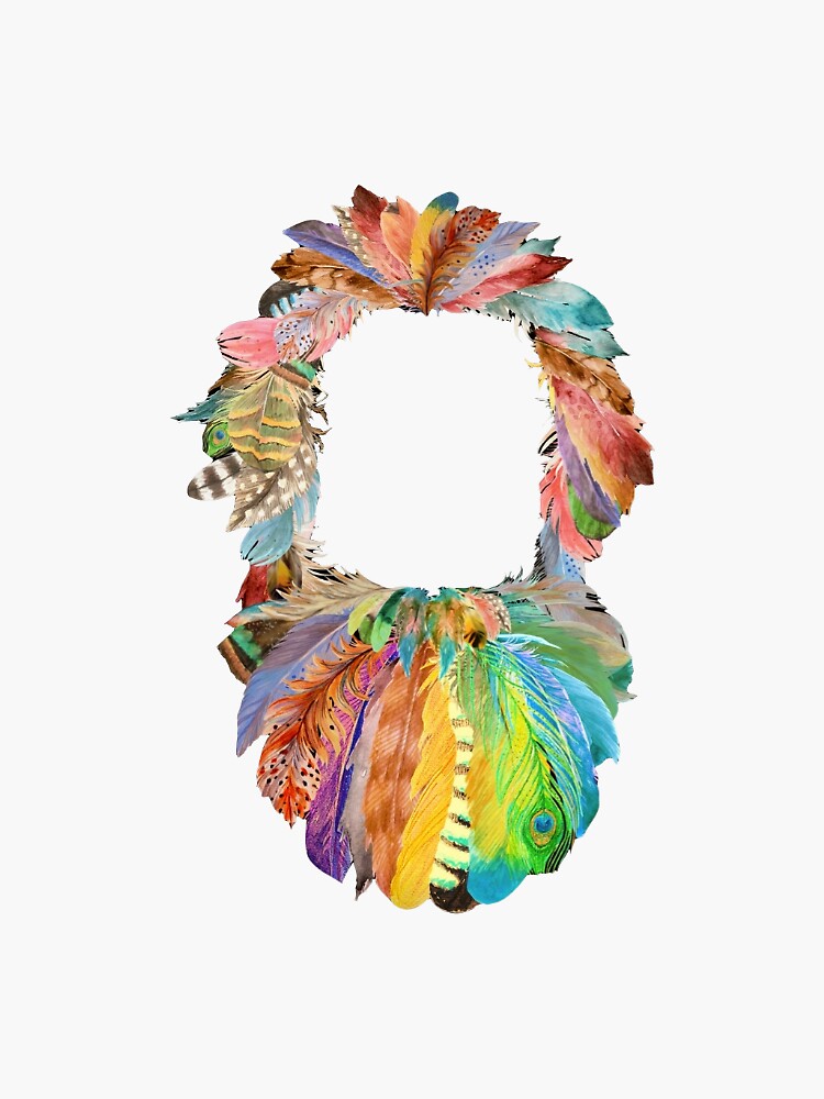 "Rainbow Feather Beard Car Sticker" Sticker for Sale by McKayZii ...