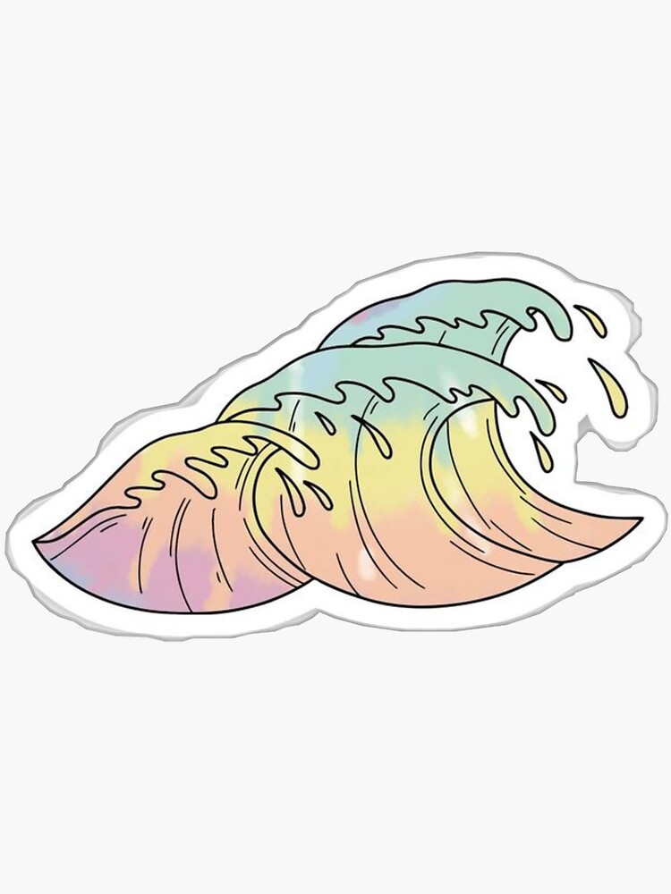 "rainbow wave" Sticker by stickerbylucyy | Redbubble
