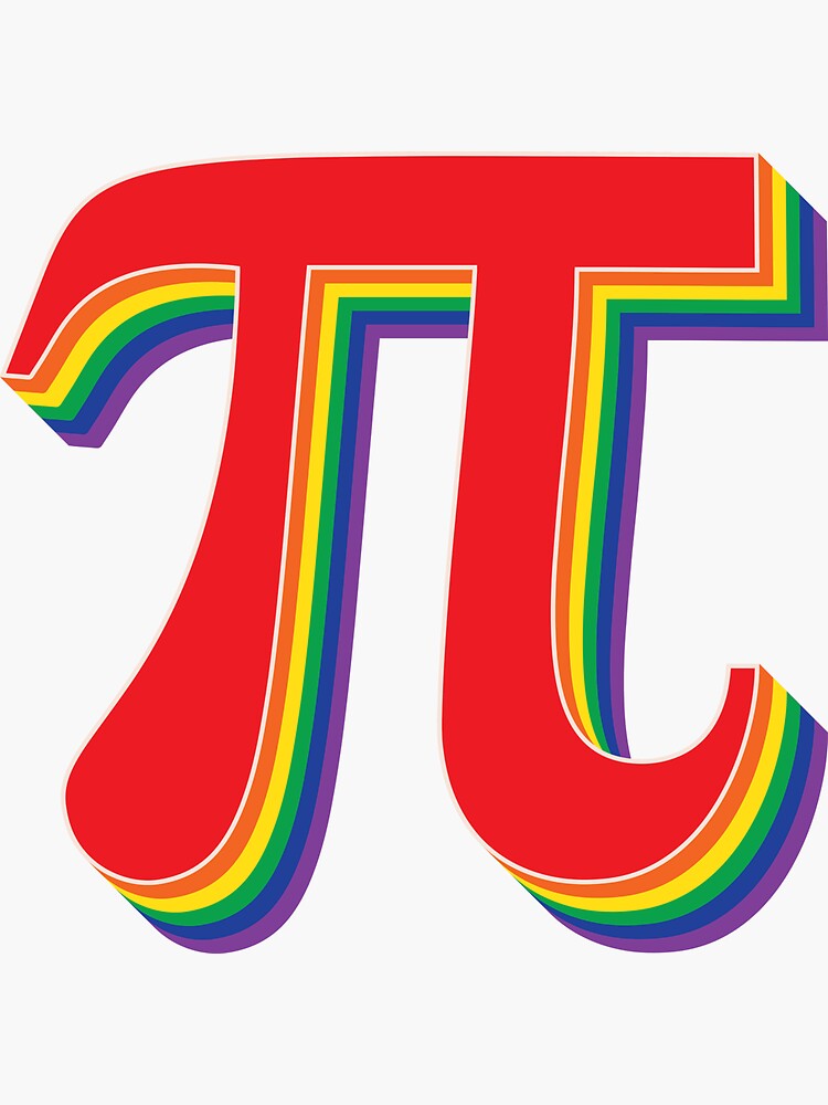 "Rainbow Pi" Sticker for Sale by Texterns | Redbubble