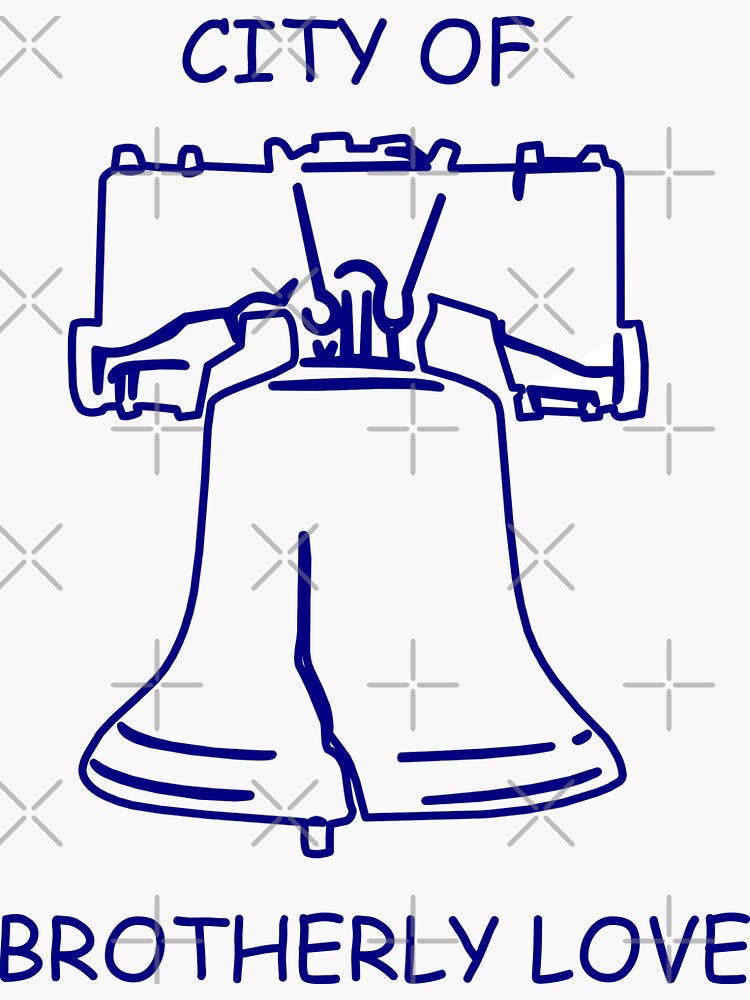 "CITY OF BROTHERLY LOVE" Sticker by DomGDesign | Redbubble