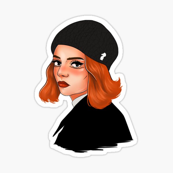 "Gift For Men Beth Harmon Awesome For Movie Fan" Sticker by JulietBeier ...