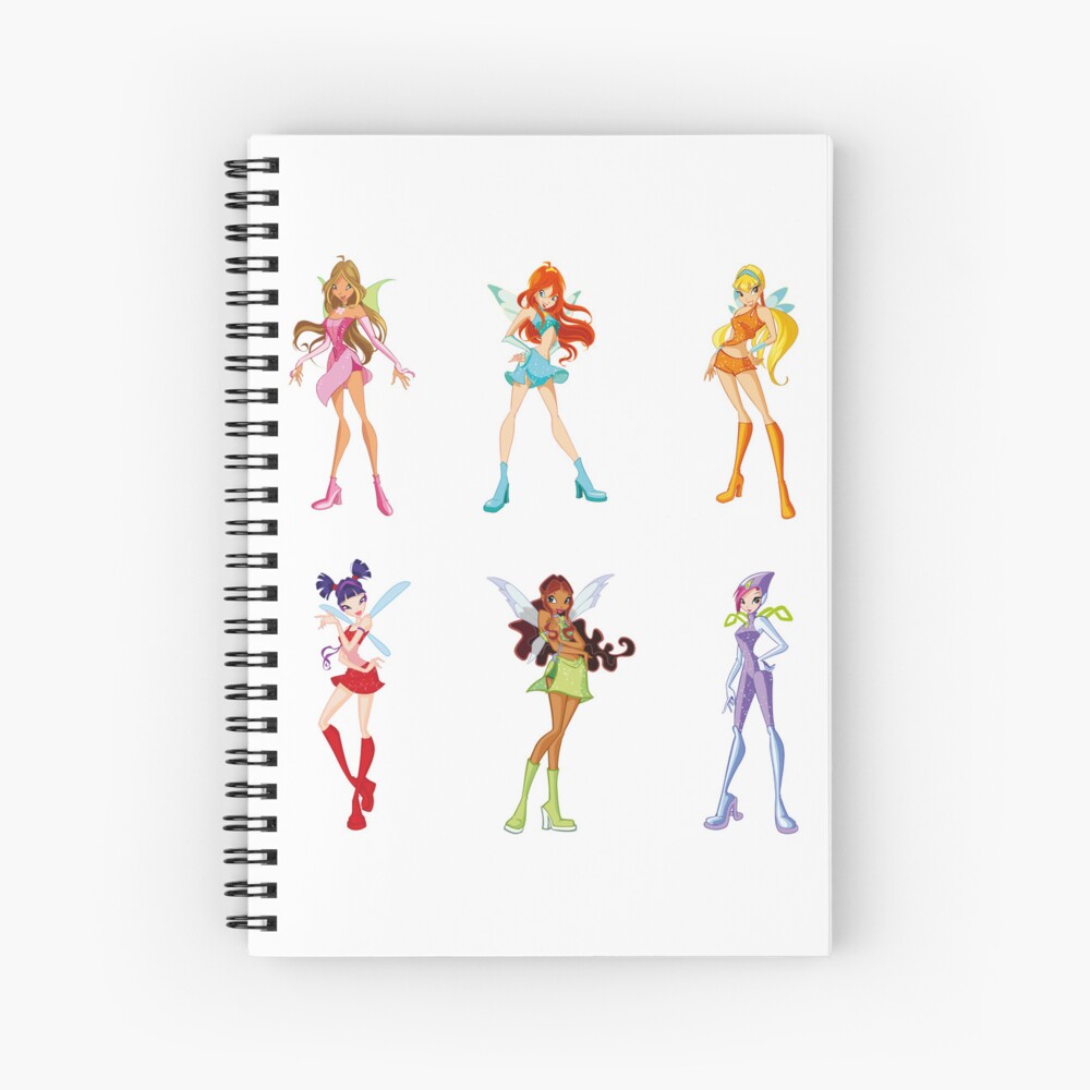 "Winx Club Sticker Set Believix" Spiral Notebook for Sale by ...