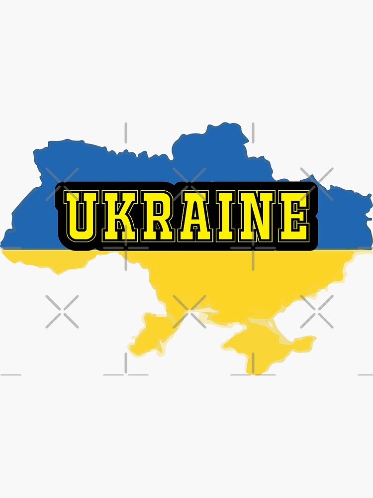 "Ukraine Map Flag Ukrainian" Sticker for Sale by karibenart | Redbubble