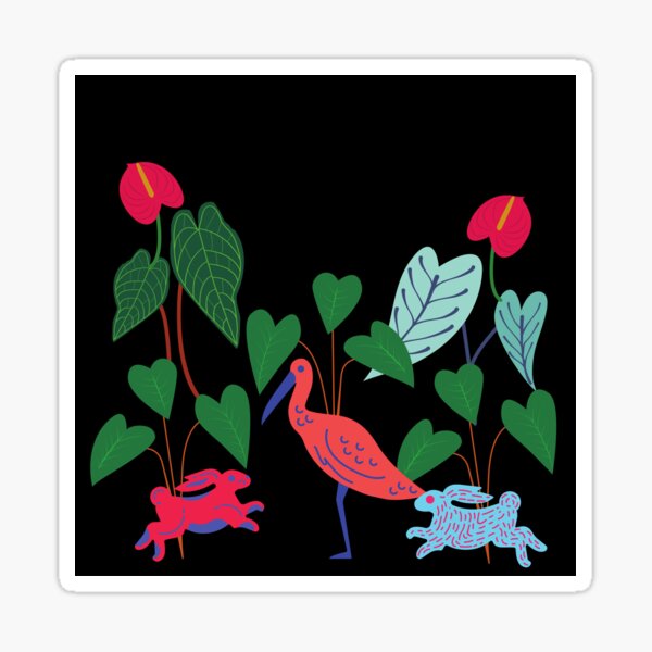 "Rabbits" Sticker by RubyThyme | Redbubble